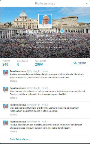 Want some fun? Try following Pope Francis' Twitter feed -- in Latin ...