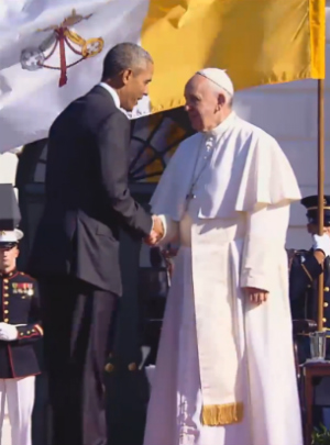 Pope Francis speaks out at White House in first official all English ...