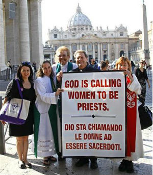 Female priests stage peaceful protest before Pope Francis - U.S. News ...