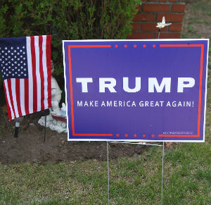 Trump campaign signs stolen in series of stunts - Owners resort to ...